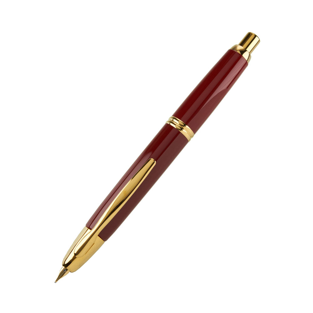 Pilot Capless Decimo Red GT Fountain Pen - 18Kt Gold Medium Nib